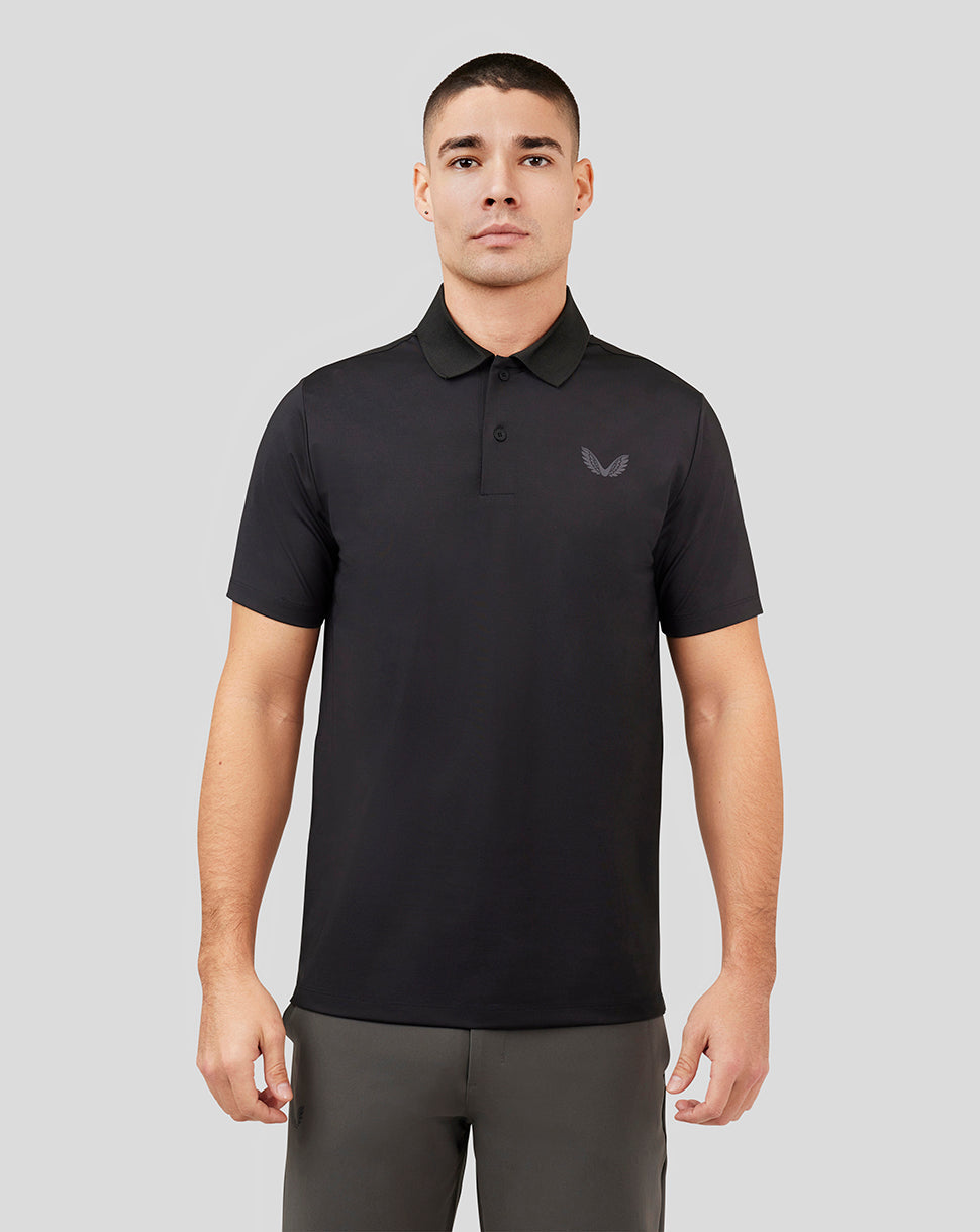Onyx Golf Breathable Polo - Black Black Breathable Polo for Golf – Castore
