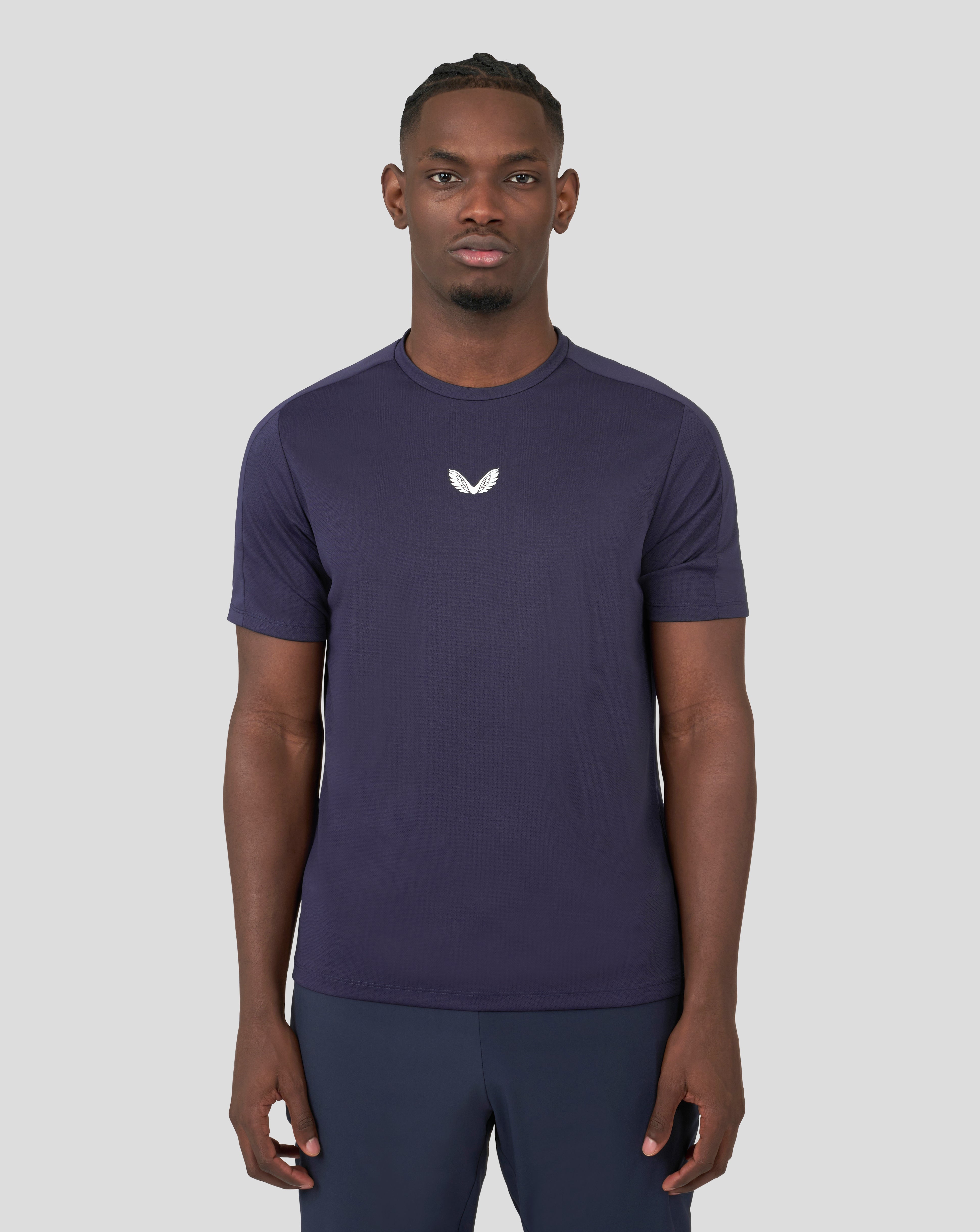 Navy Mesh Mix Cobalt Capsule Tee – Castore ME